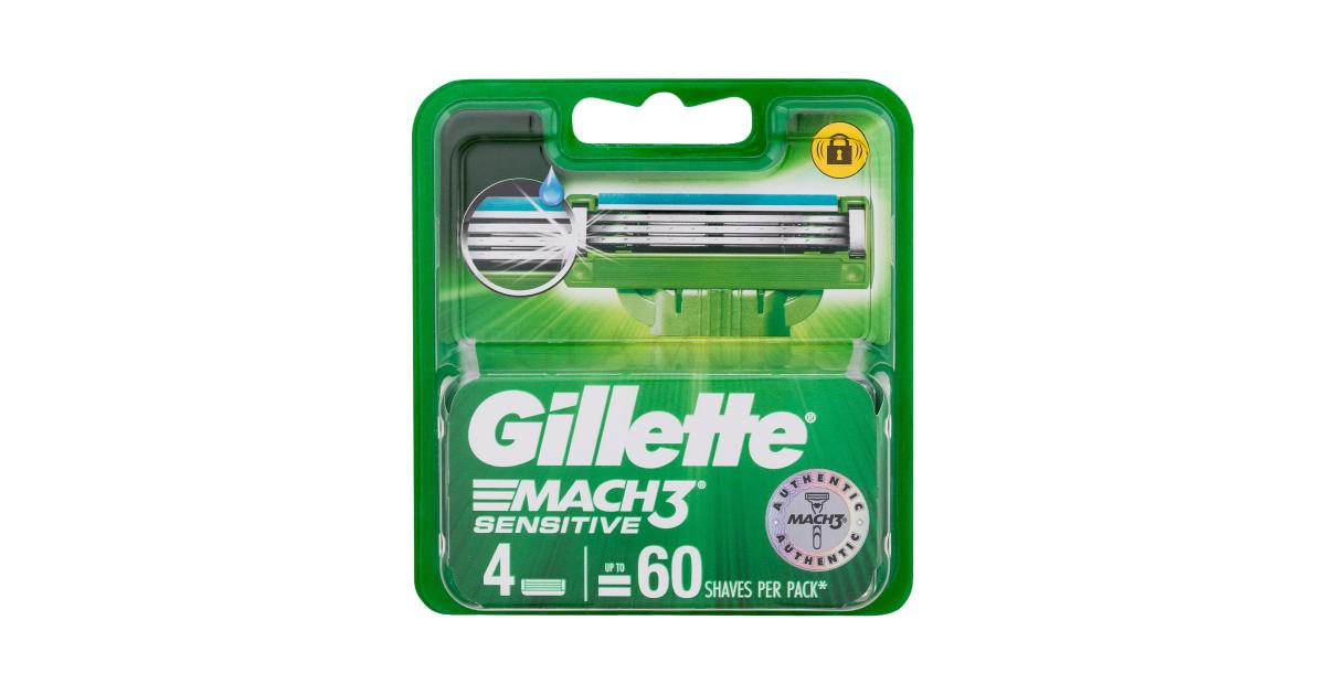 Gillette Mach3 Sensitive Wkład do maszynki dla mężczyzn Zestaw ...