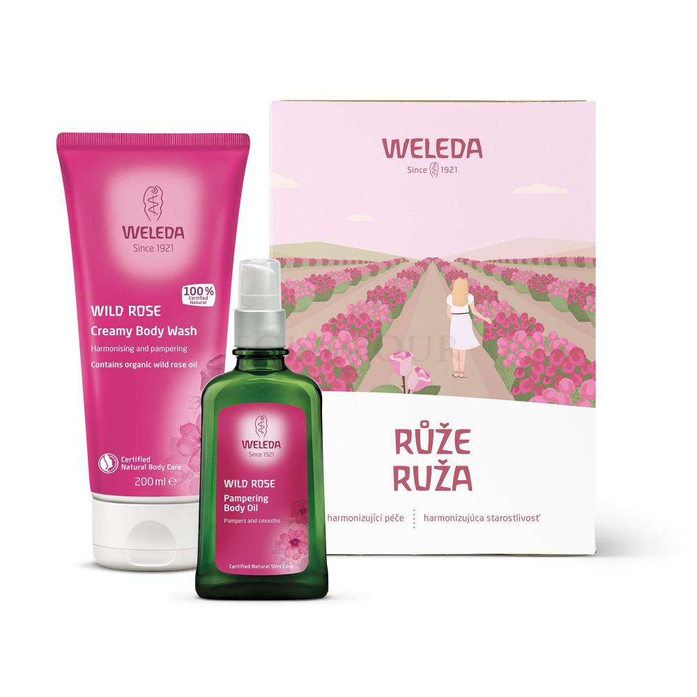 Weleda Wild Rose Zestaw Krem pod prysznic Wild Rose 200 ml + Odżywczy ...